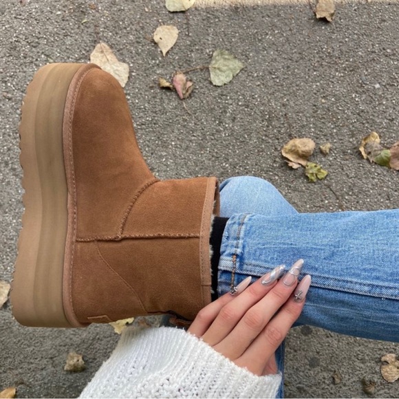 UGG | Shoes | Ugg Classic Mini Platform Boots 8 Nwt Nib Chestnut Bloggers Fav Tik Tok | Poshmark